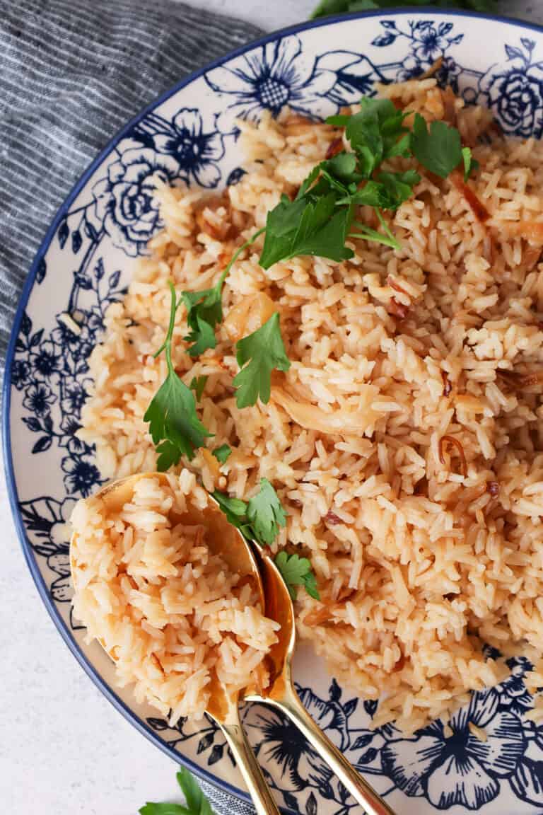 Crispy Fried Onion Rice Pulao – The Sassy Foodie
