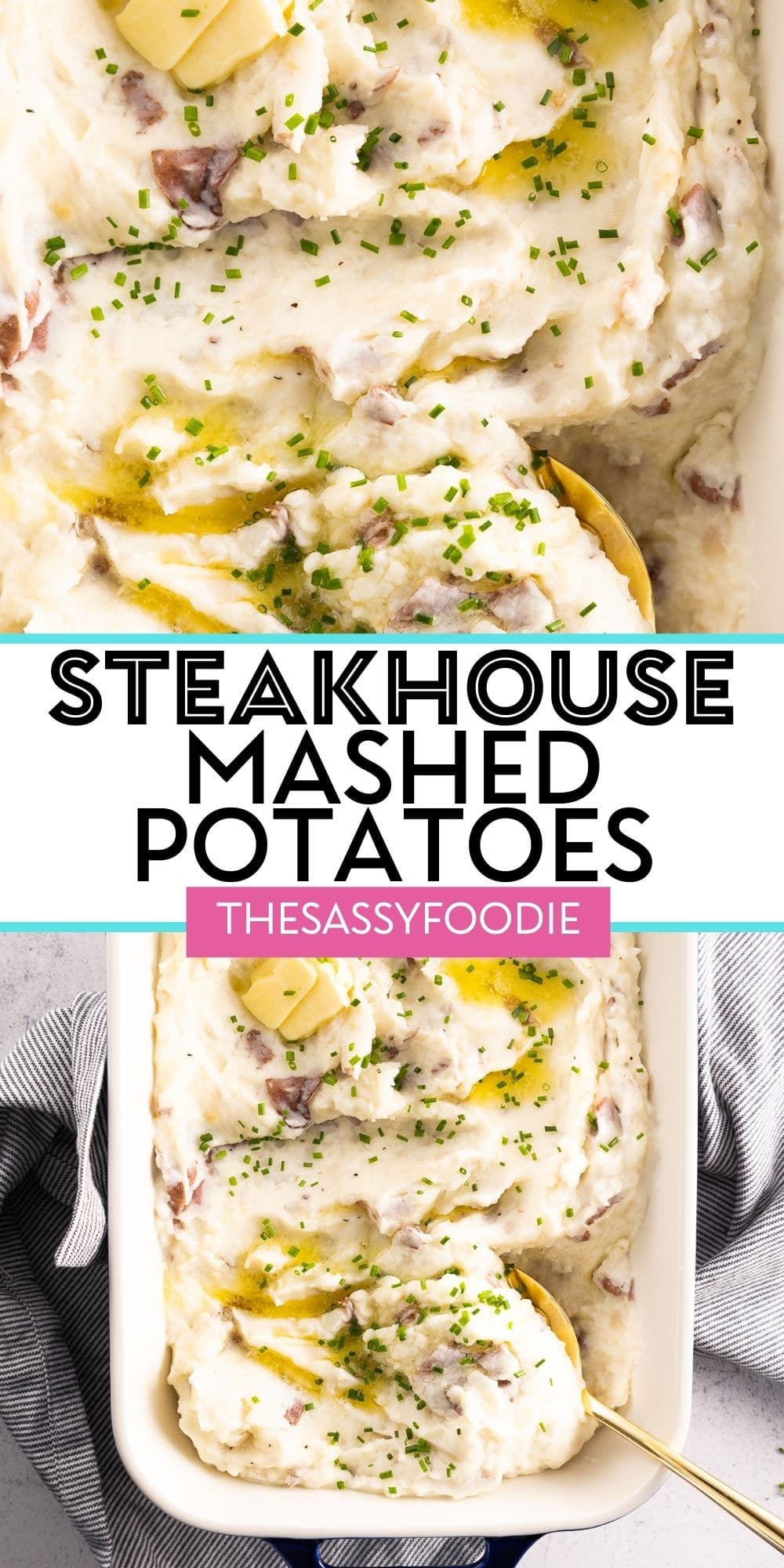 Steakhouse Red Skin Mashed Potatoes – The Sassy Foodie
